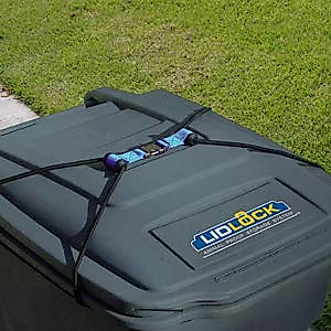 "LIDLOCK" Raccoonproof Garbage Can Strap for 45 Gallon Can