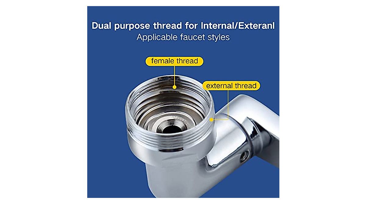 Universal Faucet Aerator with 1080° Rotating Nozzle