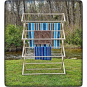 Saving Shepherd Clothes Drying Rack - 52¾"H x 36" W Folding Maple Wood Amish Handmade in Lancaster, PA USA