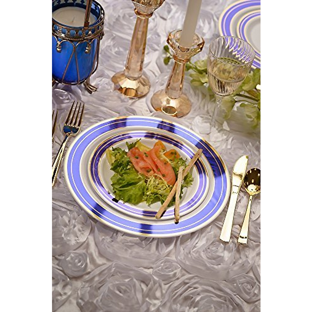 Lillian Collection Polished Gold Metallic Premium Plastic Knife - Pack of 24 - Perfect for Upscale Events & Parties