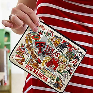 Catstudio Texas Tech University Collegiate Zipper Pouch Purse | Holds Your Phone, Coins, Pencils, Makeup, Dog Treats, & Tech Tools