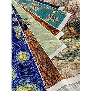 7 pcs of 20x25cm Cotton Twill Fabric Printed Painting of Van Gogh Cotton Twill Fabric for Sewing,Twill Fabric for Making Bags, Quilting,Wall Decor,Cotton DIY Sewing Materials Fabric