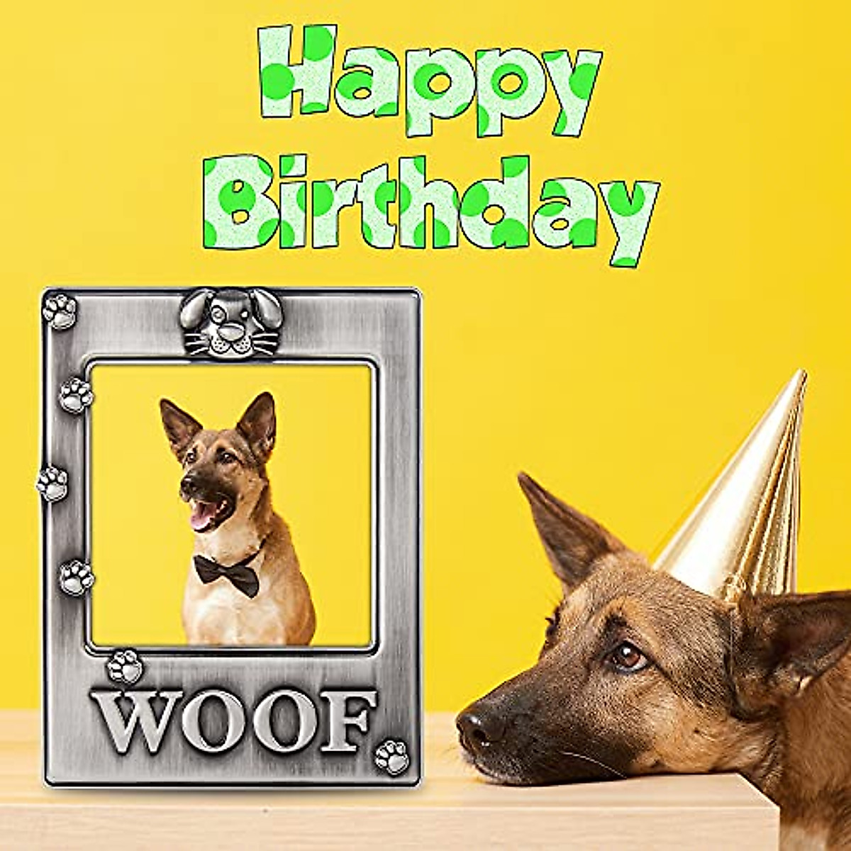 LASODY Memorial Dog Photo Picture Tabletop Frame Woof Frame-Dog Photo Gift