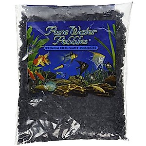 Pure Water Pebbles Aquarium Gravel, 2-Pound, Jet Black