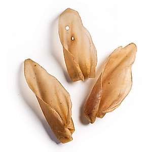 Jack&Pup Natural Cow Ears for Dogs Single Ingredient Dog Treat, Unbleached Healthy Dog Treats Natural Dog Treats for Medium Dogs with Chondroitin Joint Health for Dogs Cow Ear Dog Chews (15 Pack)