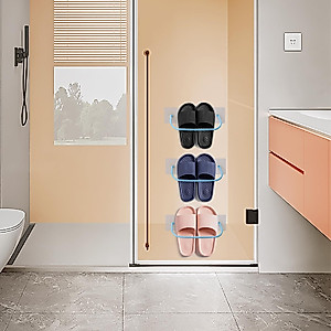 ISYOKE Door Shoe Rack 6Pack,Heavy-Duty Shoe Holder for Door, Door Hanging Shoe Storage Organizer with Sticky Hanging Strips, Perfect for RVs, Bathrooms, and Small Spaces