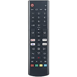 AKB76037601 Replaced LG Remote fit for LG Smart TV 32LM577BZUA 43UP7670PUC 55UP8000PUR 65UP8000PUR 75UP7670PUB 49UM7300PUA 60UM6900PUA 50UP8000PUR with DSY+,Netflix,Prime Video,Channel Buttons
