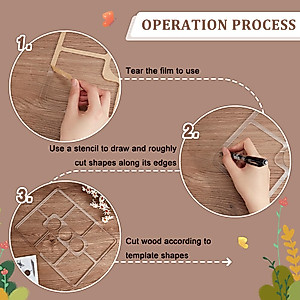 BENECREAT 9 Pocket Acrylic Valet Tray Router Templates for Woodworking 15×11.2×0.2inch Clear Router Inlay Template Rectangle Acrylic Router Jig DIY Wood Craft Tools Tracing Guide