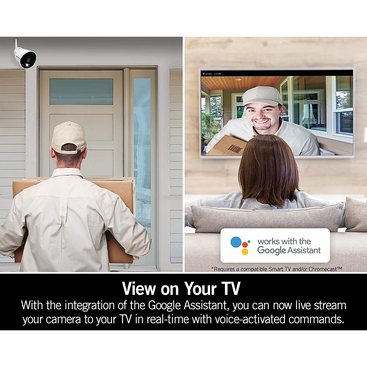 Night Owl AC Powered 1080p HD Wi-Fi IP Indoor/Outdoor Camera with 100 ft. of Night Vision, 2-Way Audio, Built-in Spotlight, Wide Viewing Angle and Free Remote Viewing App