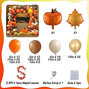 Fall Balloon Arch Thanksgiving Balloon Arch Friendsgiving Party Decorations With Orange Brown For Autumn Harvest Fall Birthday Little Pumpkin Baby Shower Decorations