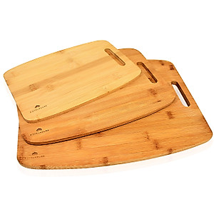 ROYALHOUSE Bamboo Cutting Board,Set of 3, Wood Chopping Board Set, Kitchen Cutting Board