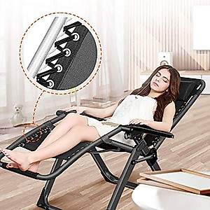 Zero Gravity Chair Replacement Cords, Replacement Laces for Antigravity Chair, Patio Recliners Repair Cord, Bungee Elastic Lounge Chair Cord, Recliner Replacement Parts (Black) 4PCS