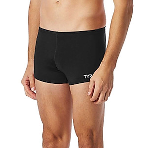 TYR womens Sports Durafast Elite Solid Square Leg, Black, 30 US