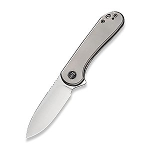 WeKnife Elementum Pocket Folding Knife 2.96in CPM 20CV Blade Titanium Handle Safety Frame Lock Good for EDC Camping Hunting Hiking and Outdoors WE18062X-1