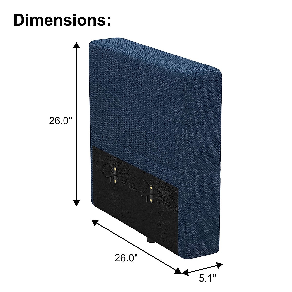 Belffin Fabric Foldable Backrest Module for Modular Sectional Sofa Couch Recliner Armrest Backrest Side for Modular Sofa Couch Blue
