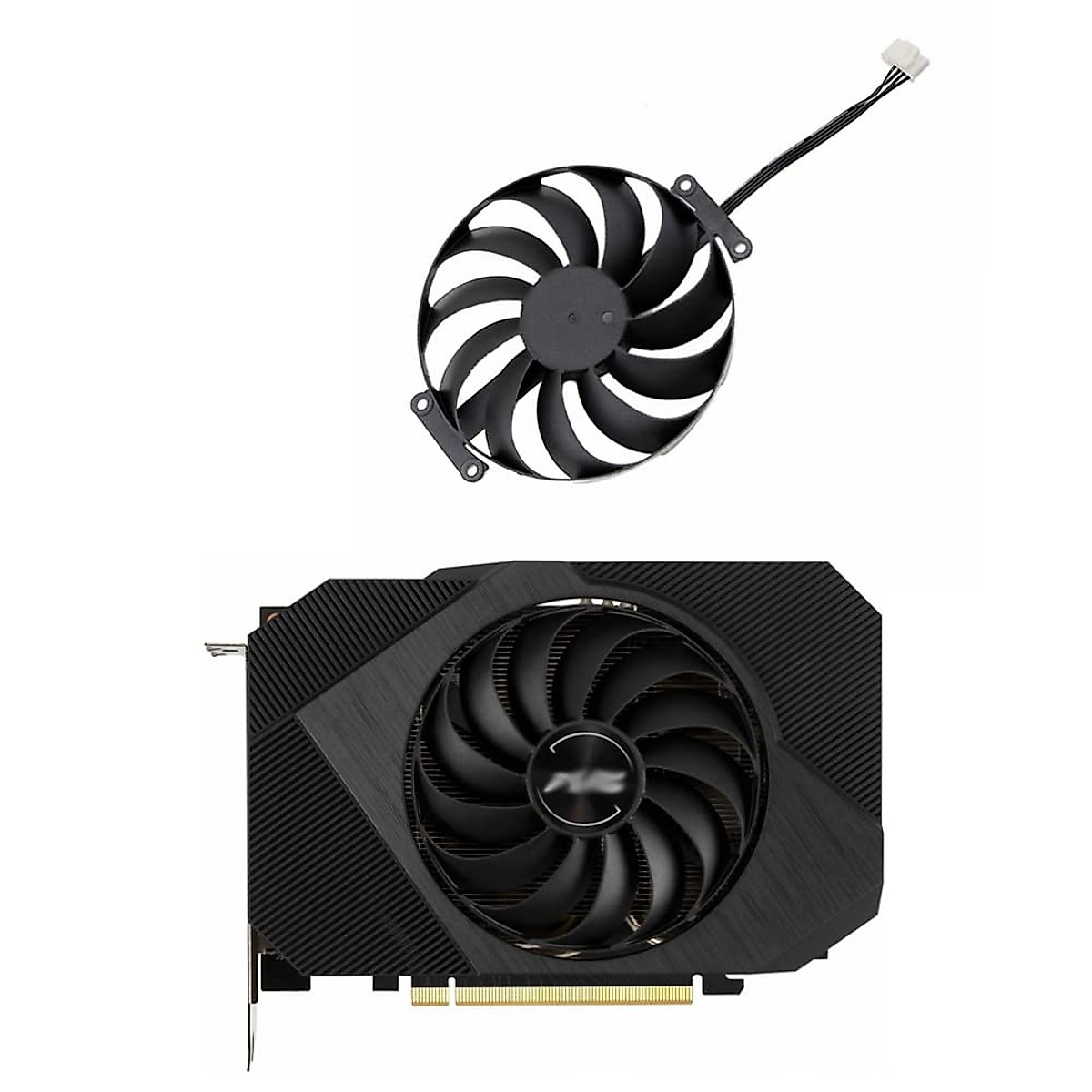 RAKSTORE T129215BU FDC10U12D9-C 95mm Graphics Card Cooling Fan Replacement for ASUS RTX 3050 RTX 3060 Phoenix Quiet Cooler Fan