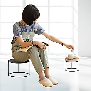 Plant Stand 4 Pack Mid Century Modern Simple Small Plant Stand Indoor Outdoor for Heavy Plant Pots Multiple Height Size Corner Plant Holders -Gifts for Plant Lovers-Black