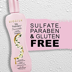 BioSilk Irresistible Collection Silk Therapy Shampoo, Cleanses & Removes Buildup, Jasmine & Honey Scent, Sulfate, Paraben, & Cruelty-Free, 7 Oz