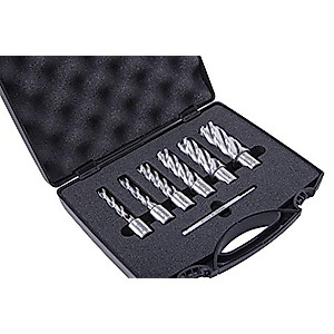 ACTOOL 6 PC 1/2" to 1-1/16" HSS ANNULAR Cutter Set 2" Cutting Depth with 3/4'' Weldon Shank