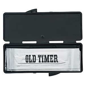 Old Timer Replaceable Blade Knife with Interchangeable 60A Scalpel Blades, Rubber Overmold Grip, Spare Blades, Thumb Assist, and Liner Lock for Hunting, Skinning, and Outdoors,Black