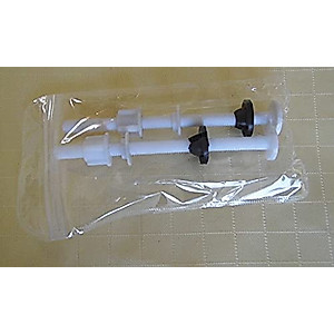 Toilet Seat Bolts, Made for Raised Toilet Seats, Two Hinge Bolts, Nylon Plastic, 6 Inch by 3/8 Inch Heavy Duty Bolts with Rubber Washers and Easy Screw Hex Nuts