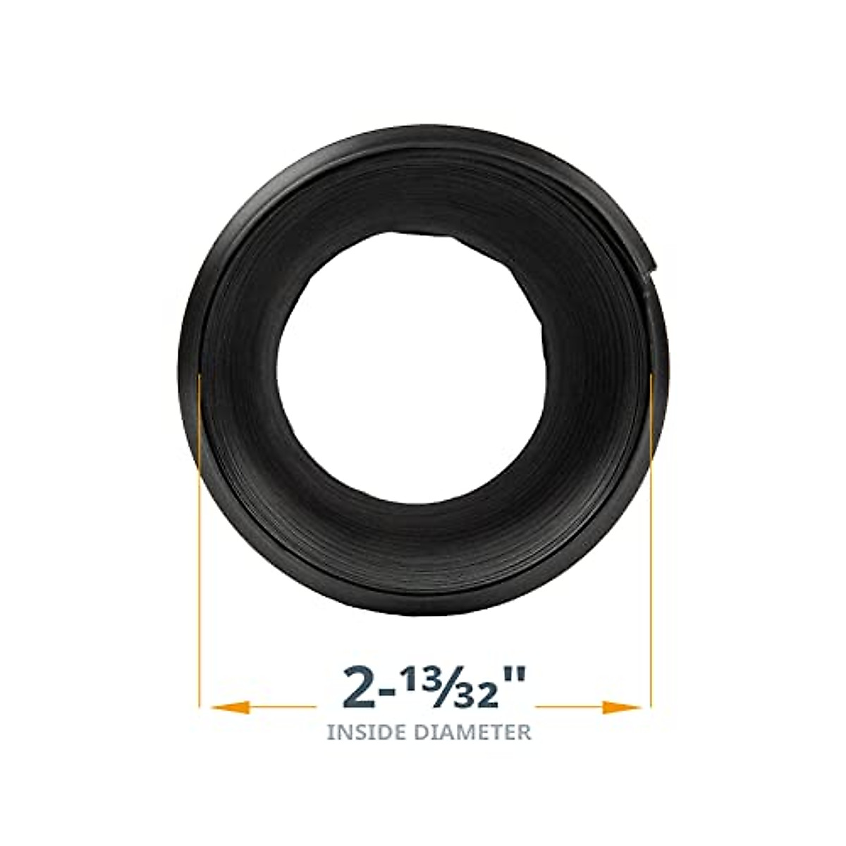 POWERTEC 70198 2-1/2-Inch Flexible Dust Collection Hose 36-Inch Long, black, 2-1/2-Inch