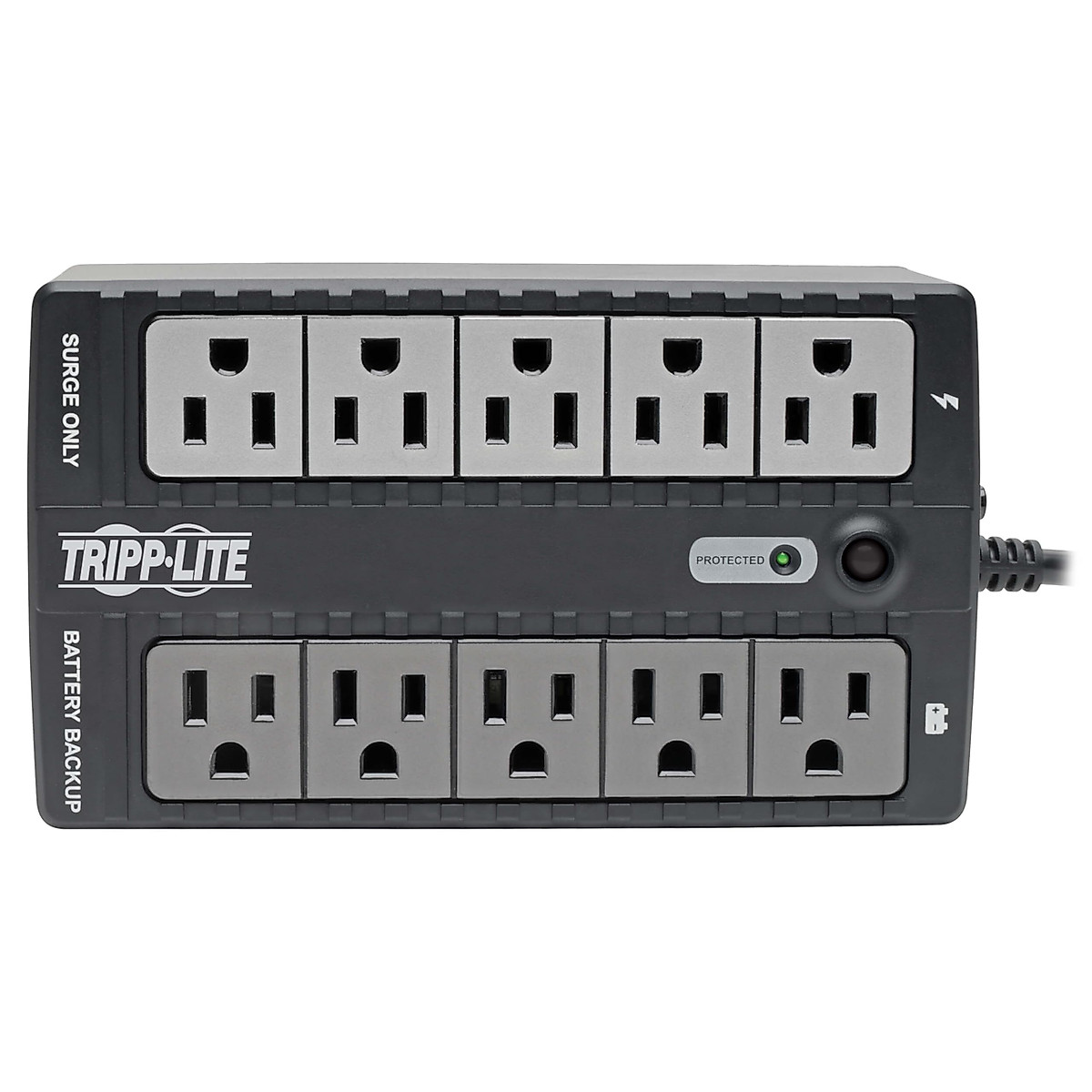 Tripp Lite 550VA UPS Battery Backup Uninterruptible Power Supply Surge Protector, 10 Outlets, Dataline Protection, USB Monitoring, Home & Office, 3-Year Warranty & $100,000 Insurance (INTERNET550U)