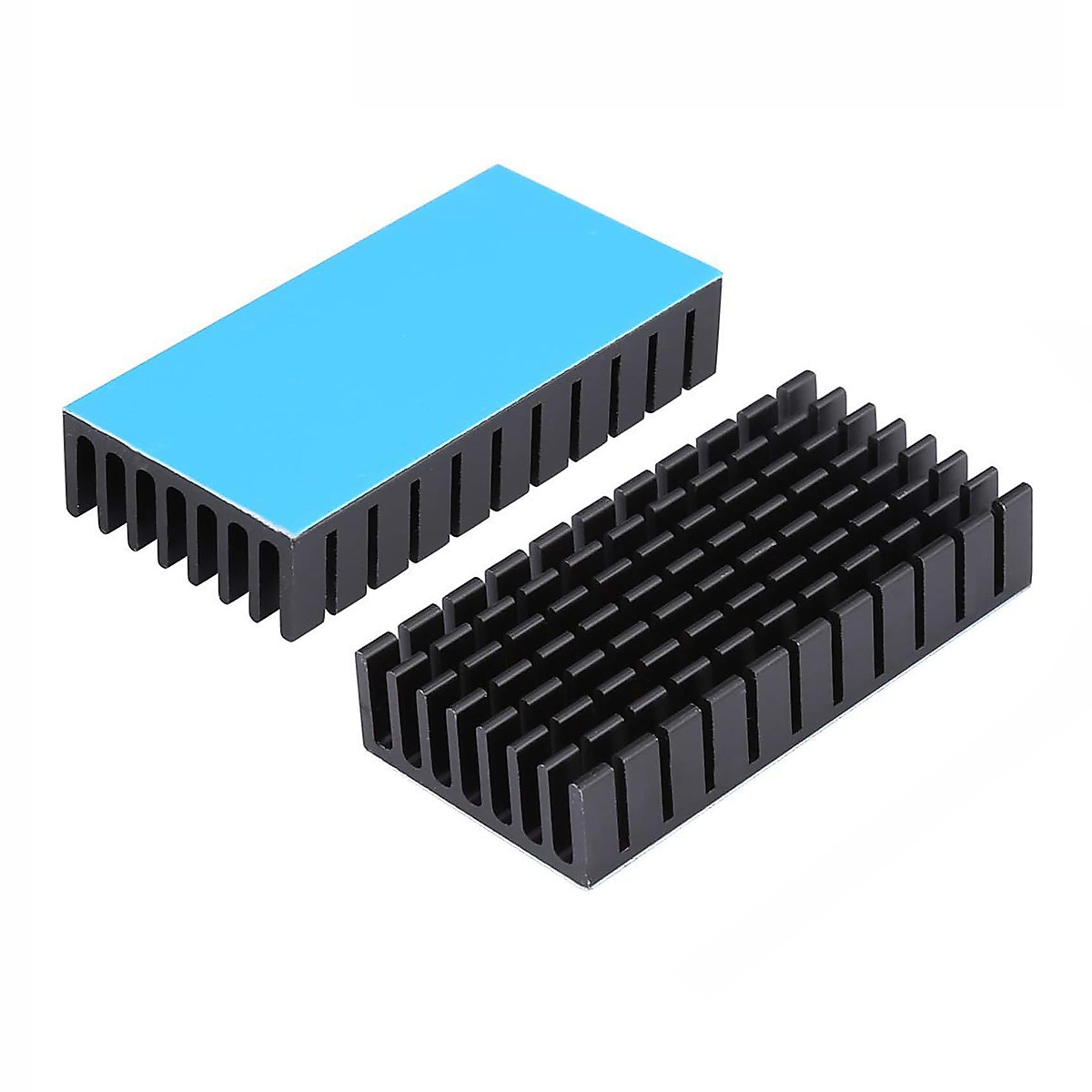 Awxlumv 2Pcs 25mm Heatsink 50x25x10mm/ 2 x 1x 0.4 inch with Thermal Conductive Tape, Cooler Aluminum Heat Sink for Cooling DIY Electronics USB WiFi Router Mini-SATA PCB Device (50mmx25mmx10mm)