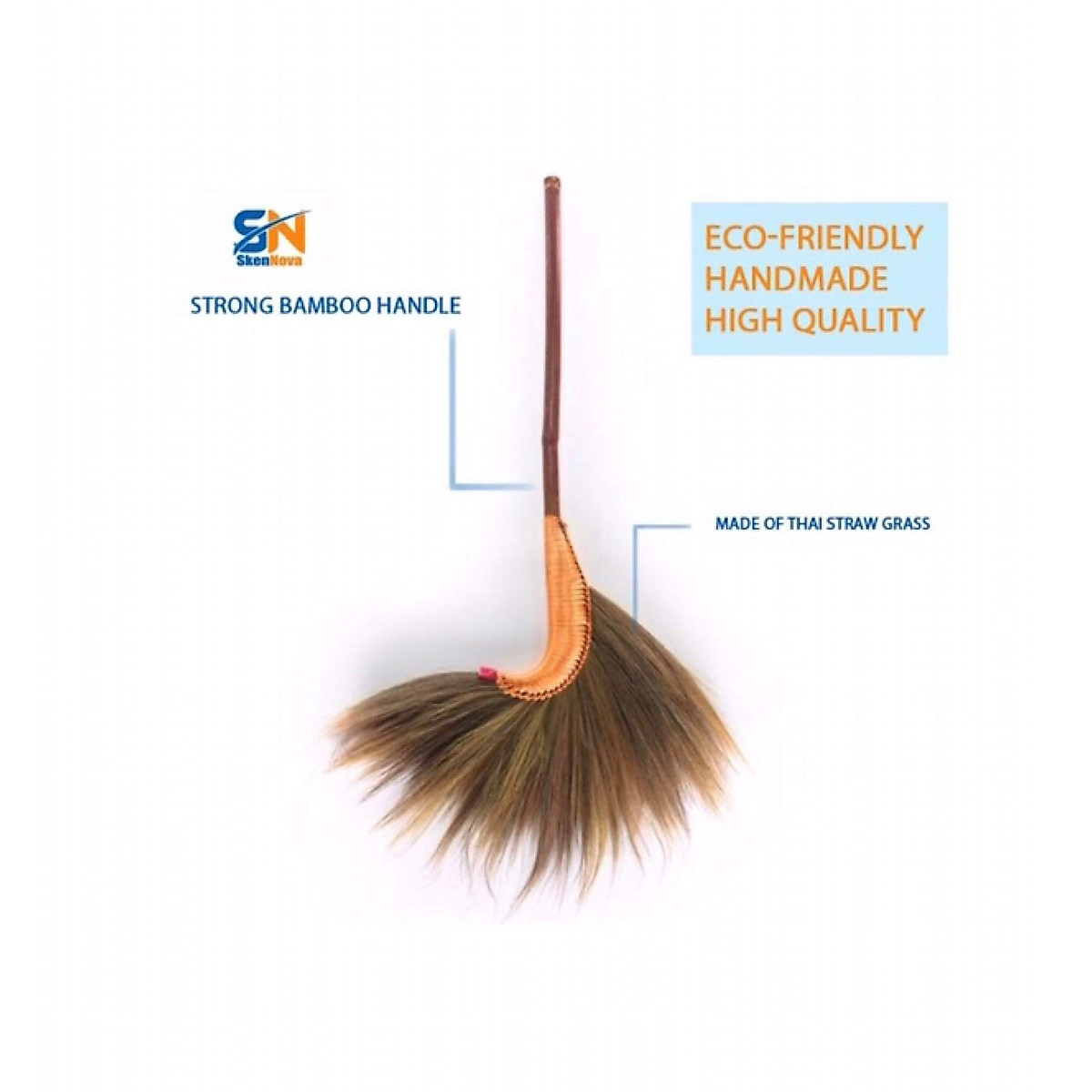 Natural Grass Broom 100% Handmade (Traditional)