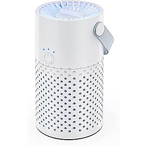Mini Portable Air Purifier, True HEPA Filter Cleans Air, Helps Alleviate Allergies, Eliminates Smoke & More, for Home Bedroom Office Desktop Pet Room