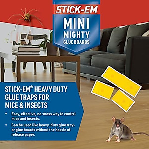JT Eaton 154 Stick-Em Mini Mighty Glue Boards - Heavy Duty, No-Mess, Child & Pet Safe, 2-Pack