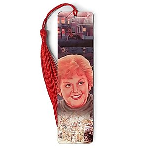 Bookmarks Ruler Metal Murder Reading She Tassels Wrote Bookworm Bookography Measure for Book Bibliophile Gift Reading Christmas Ornament Markers