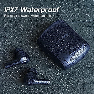 Hadisala Wireless Earbuds, Bluetooth 5.0 Headphones True Wireless Stereo Headset with Charging Case, Touch Control & Built-in Mic, High-Fidelity Sound 35 Hours Playback for iPhone Android and More