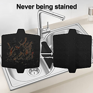 Sink Divider Ultra Thin Sink Saddle Mat VELOVYO Sink Protector Super Soft Kitchen Sink Mat No Smell Never Stain Durable