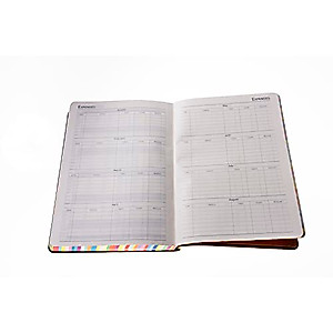 Collins Edge Rainbow 2024 Diary A5 Week to View Planner - Lifestyle Planner and Organiser for Office, Work, Personal and Home - January to December 2024 Diary - Weekly - Charcoal - ED153.U96-24