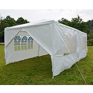 OxiQmart 10x20' Outdoor Canopy Party Wedding Tent Gazebo Pavilion w/4 Side Wall-2 Doors