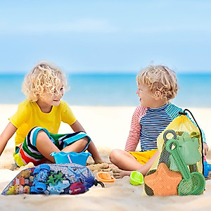 Funtery 24 Pcs Mesh Bags Drawstring Mesh Laundry Bag Stuff Sack Nylon Bags Camping Nylon Drawstring Bag Mesh Bag with Drawstring Cord for Toys (13 x 15 Inch)