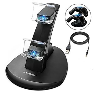 PS4 Controller Charger Charging Station,Dual USB Charger Stand for Playstation 4/PS4/PS4 Pro/PS4 Slim Controllers