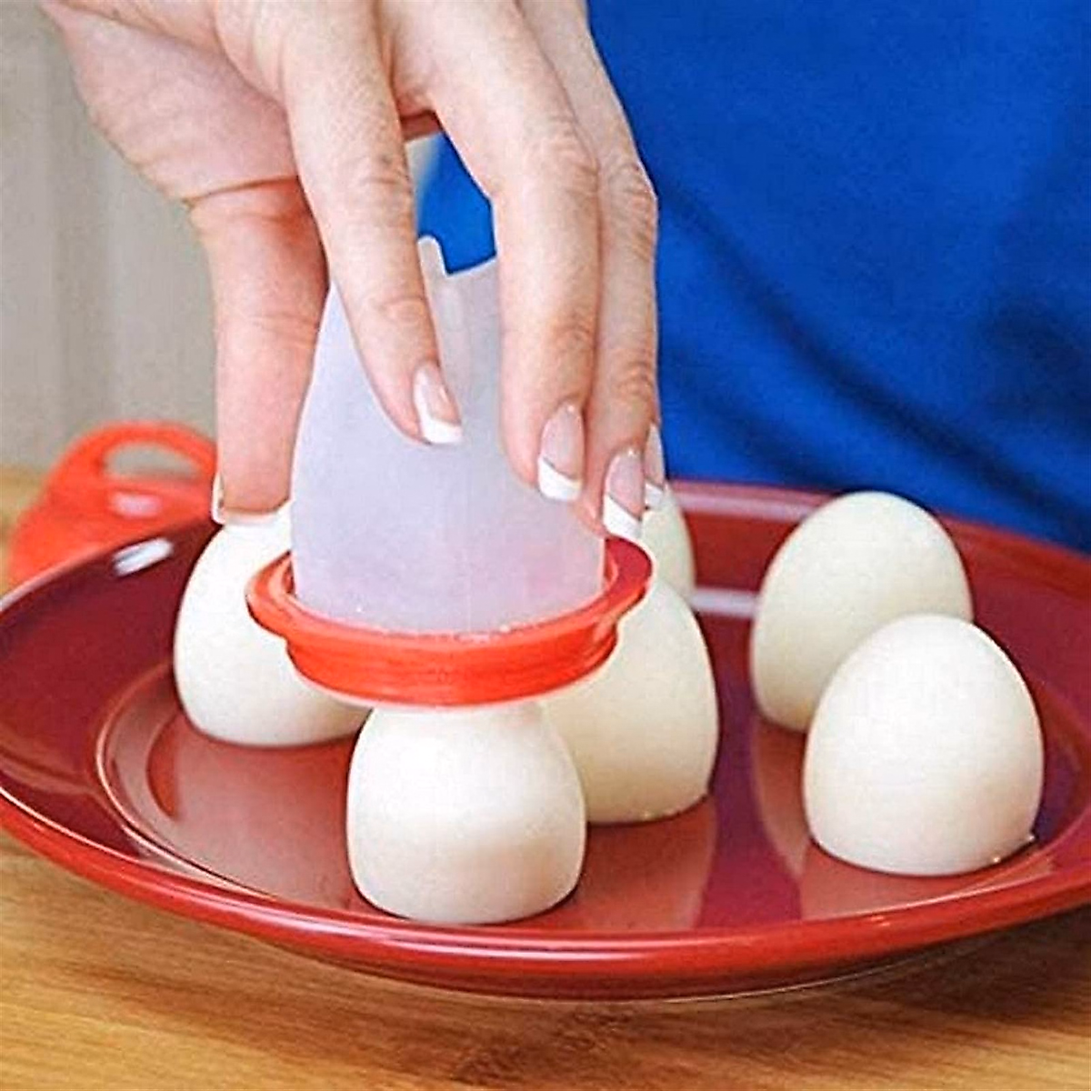 6-Pack Egg Cooking Rings Silicone Egg Cooker, Hard and Soft Make, No Shell Egg Boiler, Egg Cups, Egg Poachers, Egg Cooker for Kitchen Gadgets Accessories, Gift for Dad