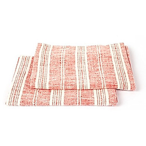 LinenMe Multistripe Hand and Guest Towels, 18" x 28", Red White