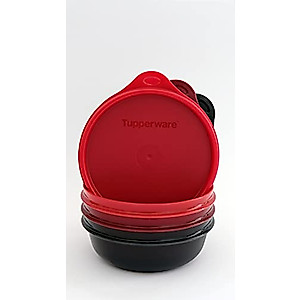 Tupperware Airtight Leakproof Storage Container (Set of 3, 300 ml) Cherry, Ruby, Black, 11155467