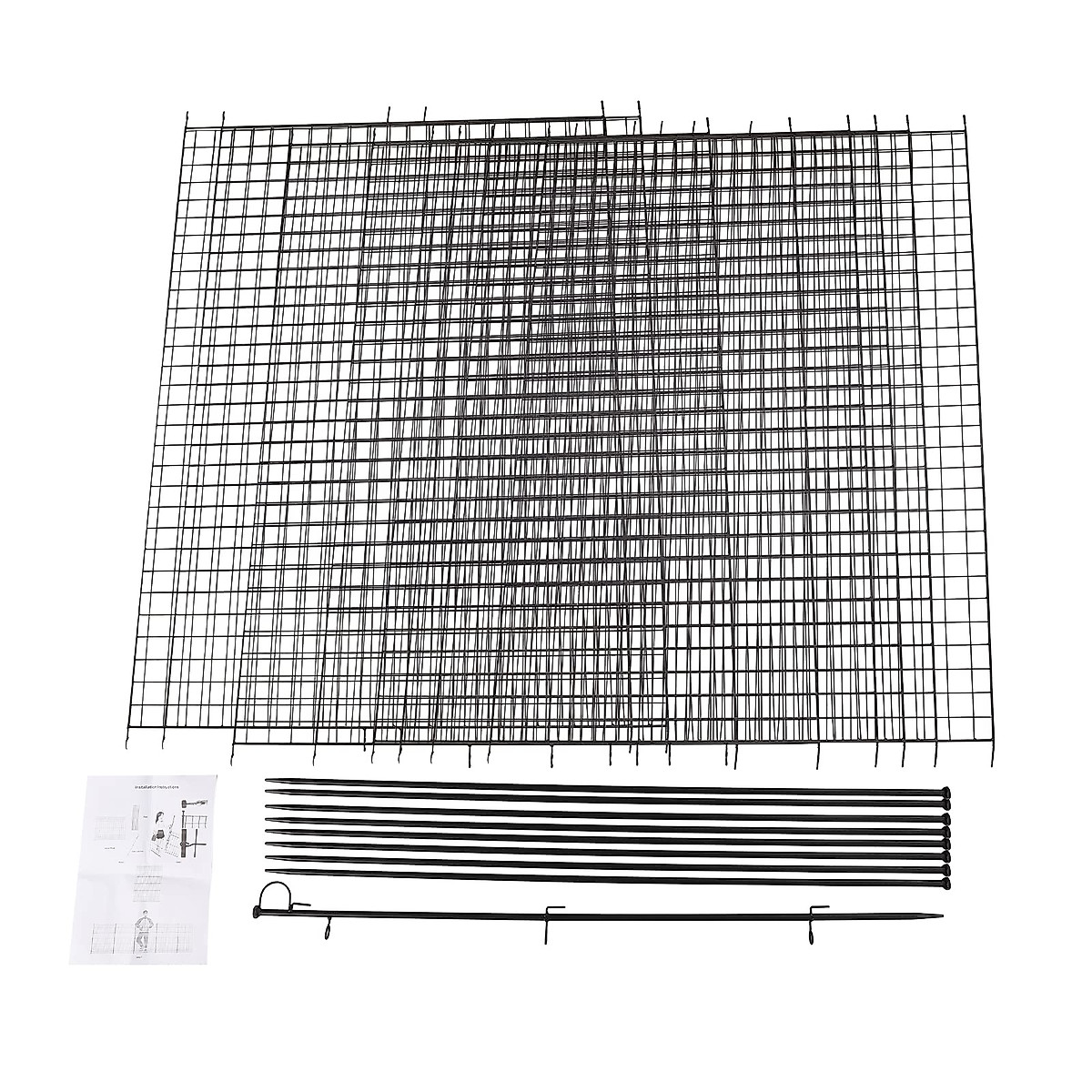 8PCS Steel Fence Panel Garden Border Landscape Edging Yard Fencing Decor 43"x31" for Lawn, Garden, Vegetable Garden