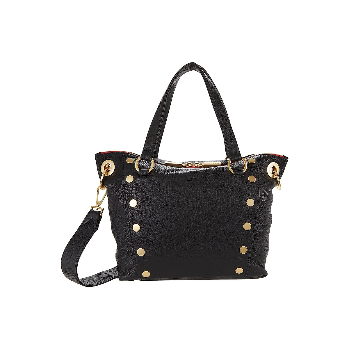 Hammitt Daniel Medium Black/Brushed Gold/Red Zip One Size