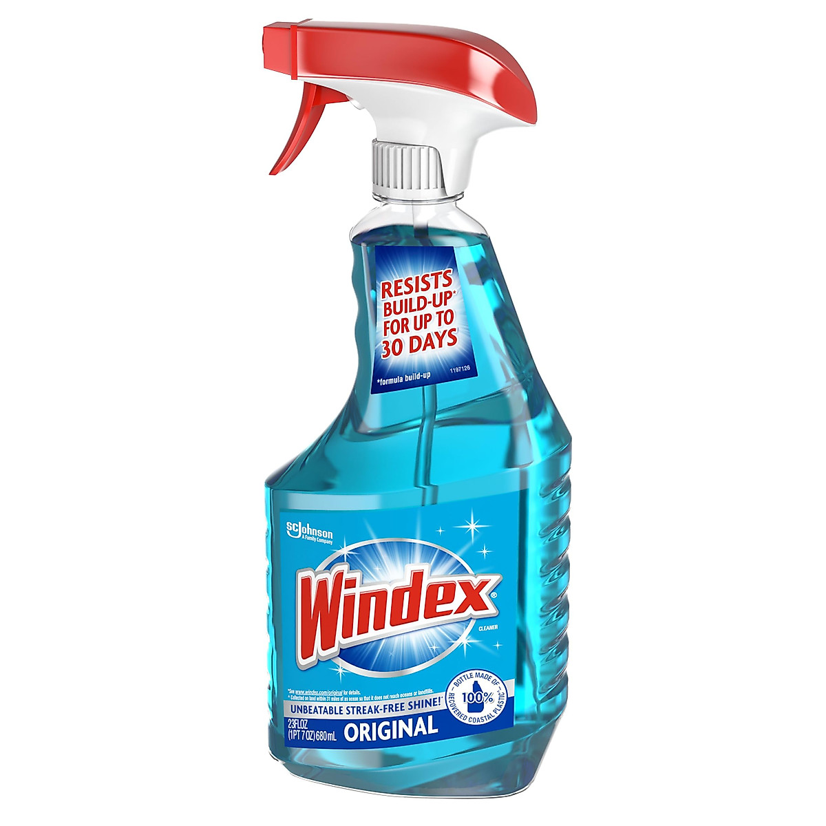 Windex Glass and Window Cleaner Spray Bottle, Original Blue, 23 fl oz