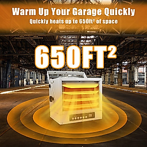 AKUSAKO Garage Heater with Remote - Digital Fan-forced Ceiling Mount Heater with Electric Control, 12H Timer,240V, Thermostat, Workshop Heaters for Warehouse, Greenhouse, Large Area Wall Heater