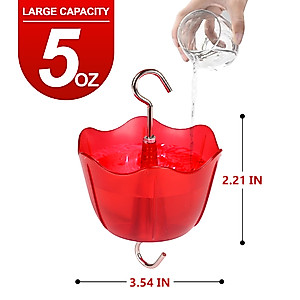 Ant Moat for Hummingbird Feeders 4 Pack,5 oz High Capacity，Suitable for Outdoor Patio Hanging Feeder, Garden Decoration, Sturdy and Leak-Proof(Bottle not Included