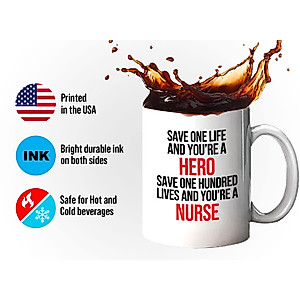 Bubble Hugs Nurse Coffee Mug 11oz White - Save one and you’re - Labor Clinical Certified Nursing Assistant Surgical Emergency Oncology Practitioner