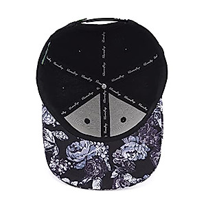 Bloomouflage Snapback Hat Floral Black Patch