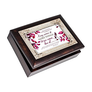 Cottage Garden Many Women Noble Things Burlwood Jewelry Music Box Plays Amazing Grace