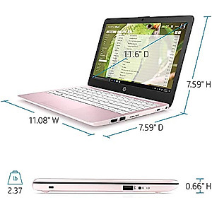 2020 HP Stream 11.6 inch Laptop Computer Intel Celeron N4020 Upto 2.8 GHz, 4GB RAM, 32GB eMMC Storage, Windows 10 Home, 13Hr Battery Life, (Rose Pink) (Renewed)